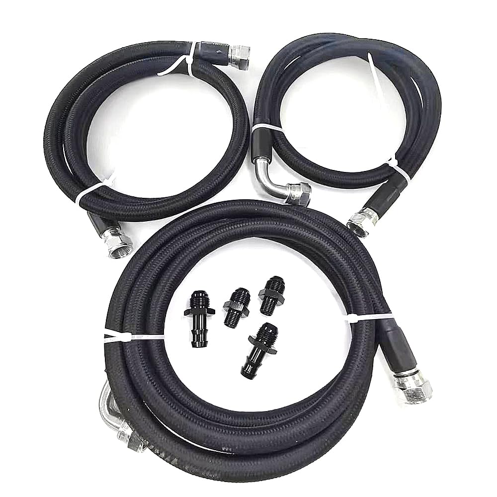 Snapklik.com : 47RE Transmission Cooler Lines Kit PTFE Braided Hose For ...