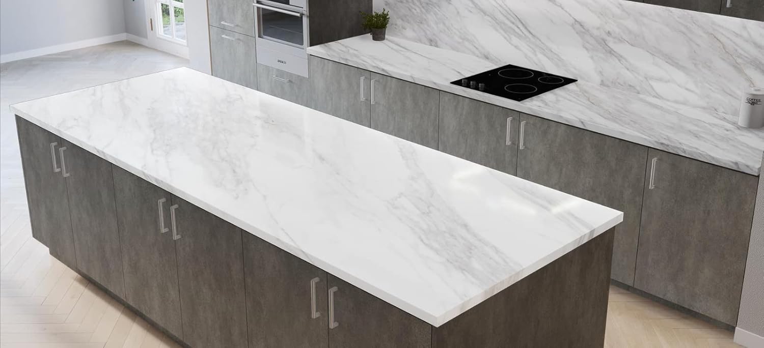 Kitchen WORKTOPS Marble Effect Laminate WORKTOP Veneto Marble Effect ...