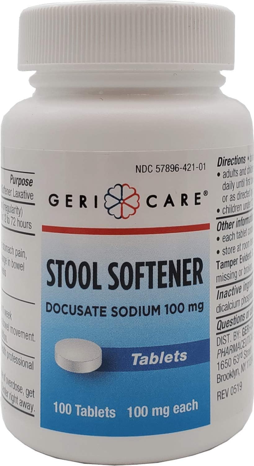 Amazon.com: 100 Mg Crushable Ducosate Sodium Stool Softener, 100count ...