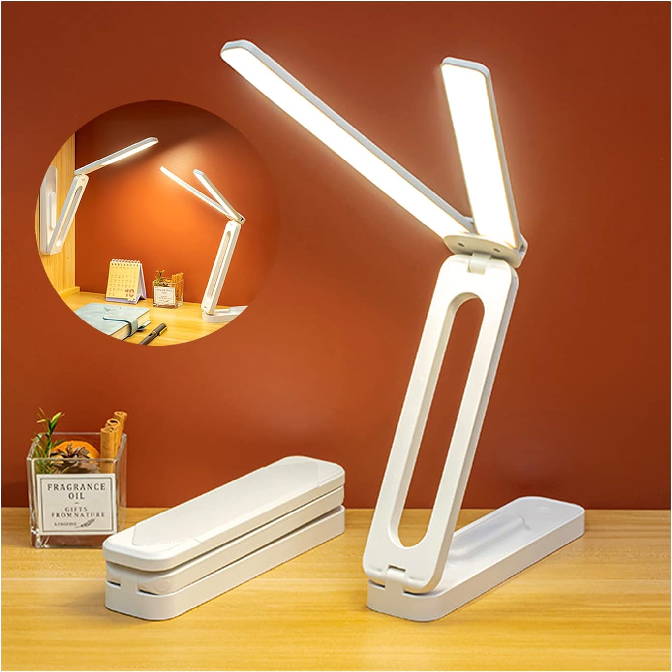 Rightsure LED Desk Lamp, Book Lights, 180° Adjustable Double-head ...