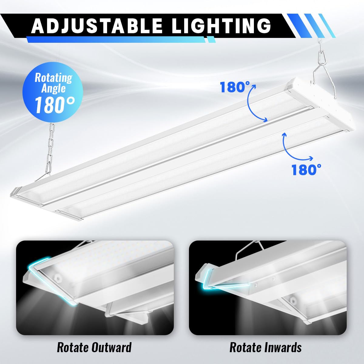 Snapklik.com : LED Linear High Bay Shop Light 2-Pack, 5000K Daylight ...