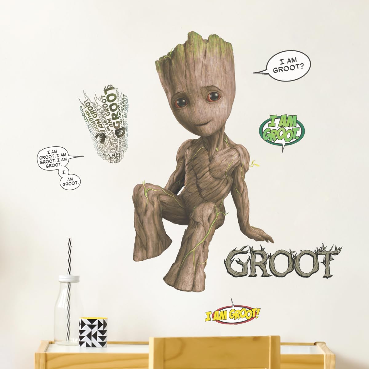 Wall Palz Marvel Guardians of The Galaxy Baby Groot Wall Decal – Groot ...