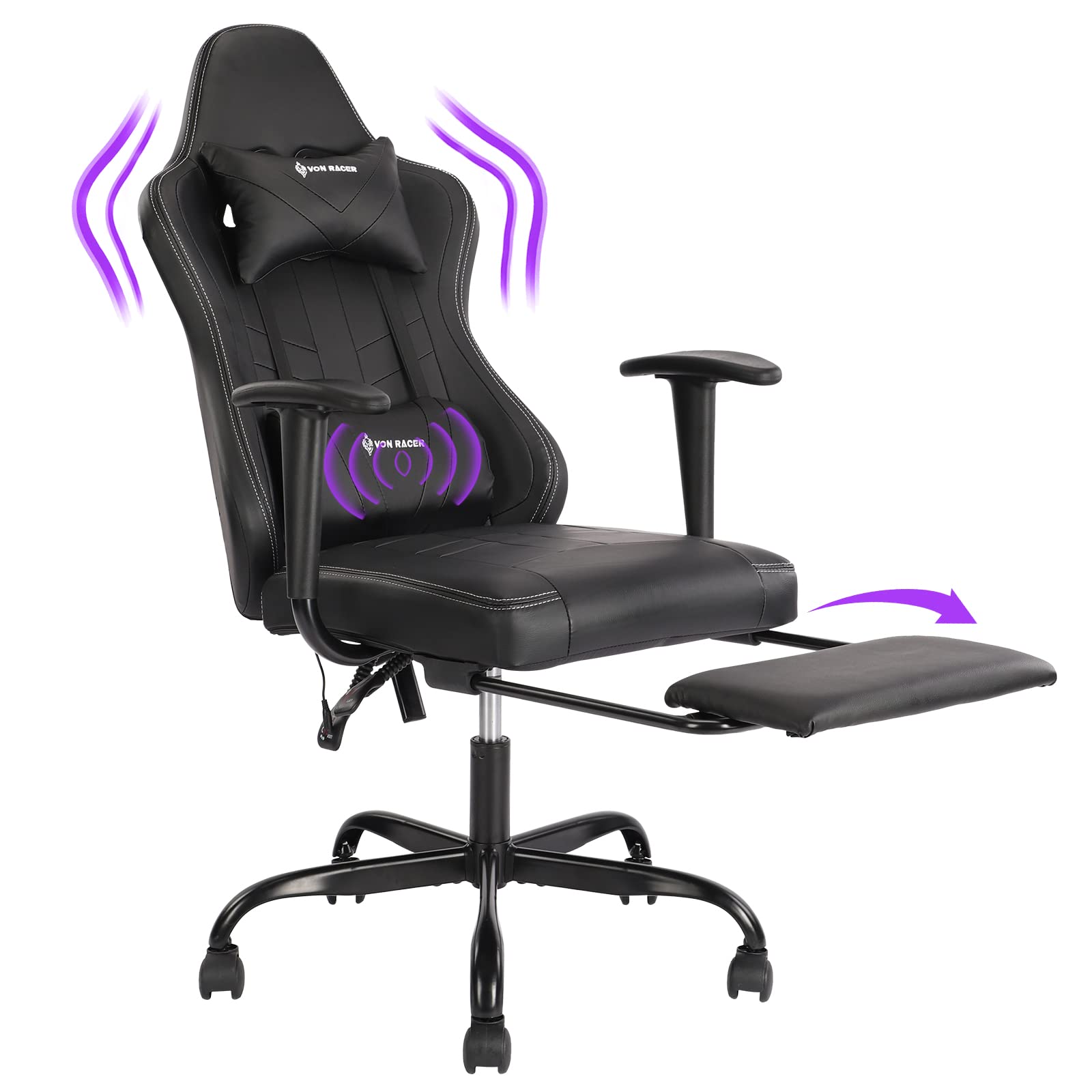 Buy VON Racer Gaming Chair with Foot Seats, Gaming Chair, Massage Gamer ...
