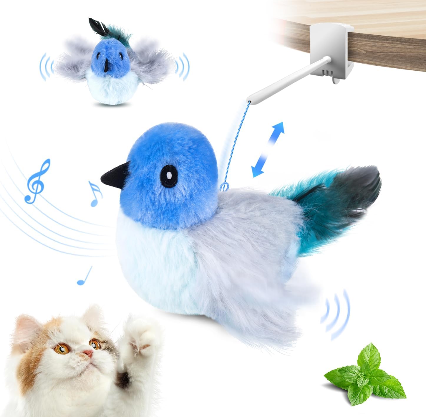 Migipaws Cat Toys, Realistic Interactive Bird Cat Toy, Automatic ...