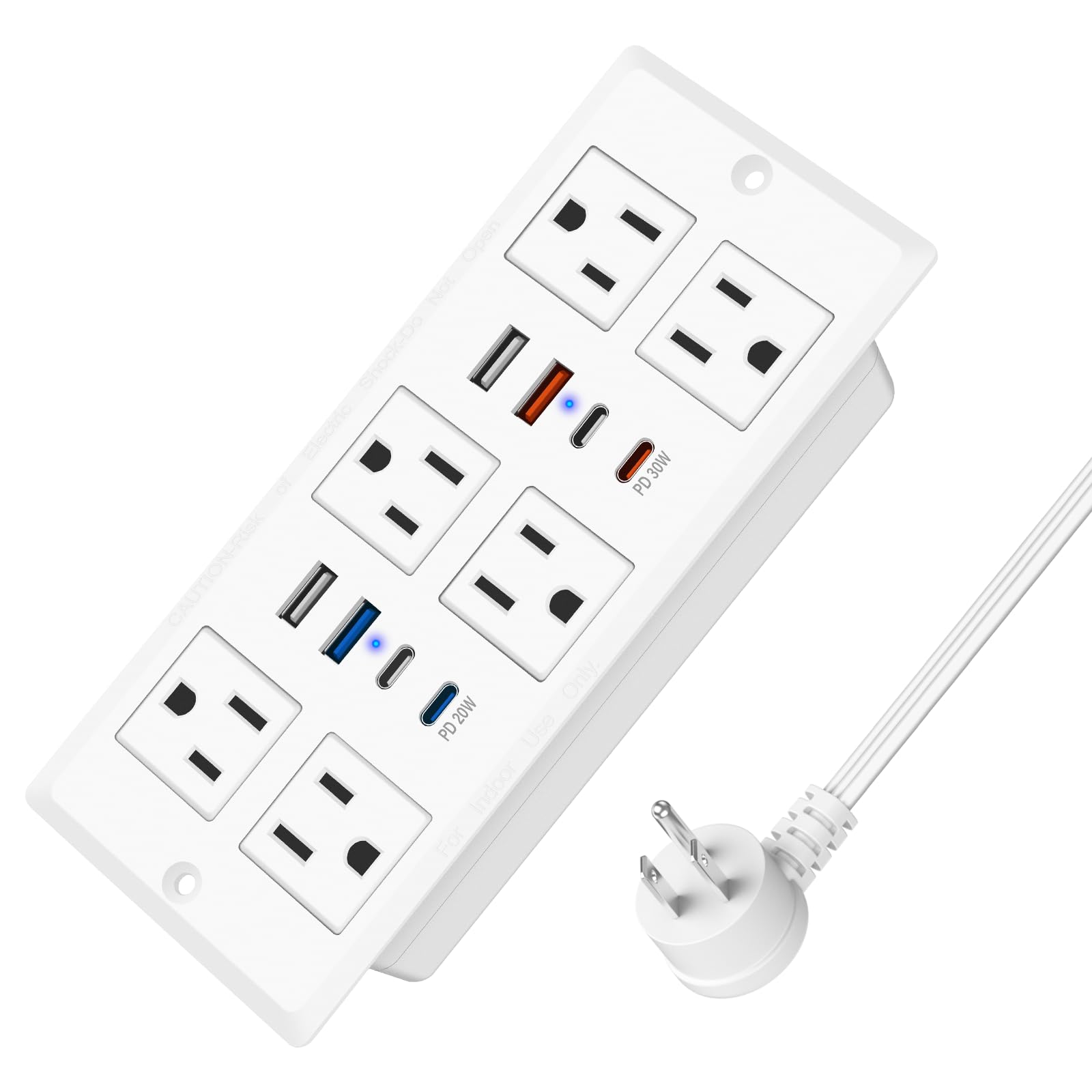 Amazon.com: Recessed Power Strip with 30W USB-C, Conference Desk Flush ...