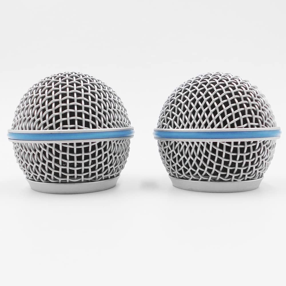 Amazon.com: HUMARH 2-Pack Replacement Blue Steel Mesh Microphone Grill ...