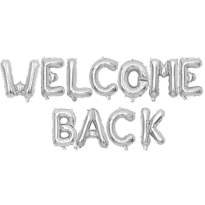 Buy Allinlove 16inch Welcome Back Letter Balloons Foil Mylar Balloon ...