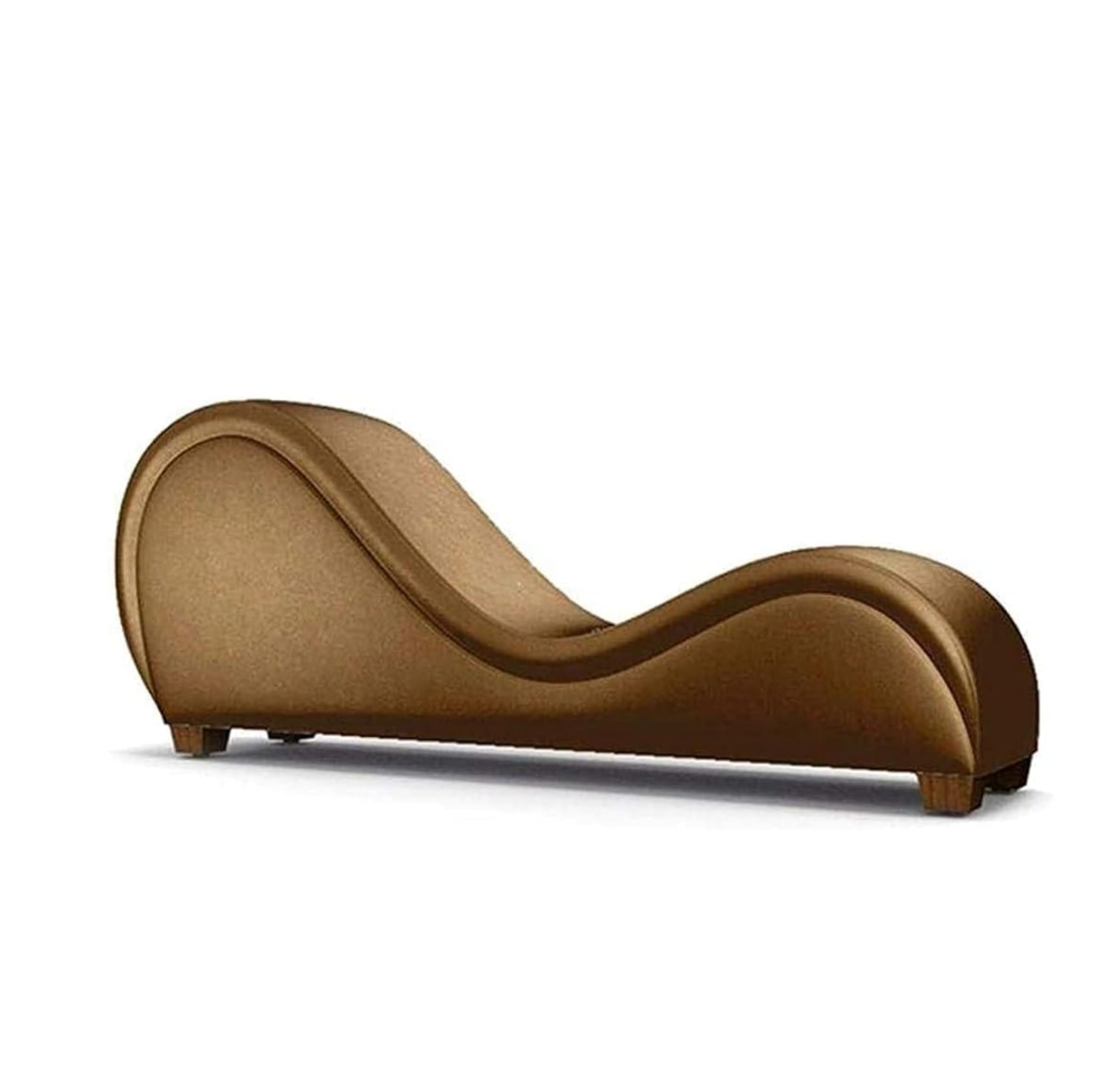 Comfynest Leather S-Shaped Sofa Chaise - Brown | Faux Leather Loveseat ...