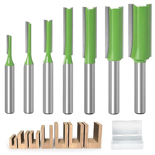 Senteen 7 stuks rechte frees voor frezen, wolfraamcarbide, 6 mm schacht ...