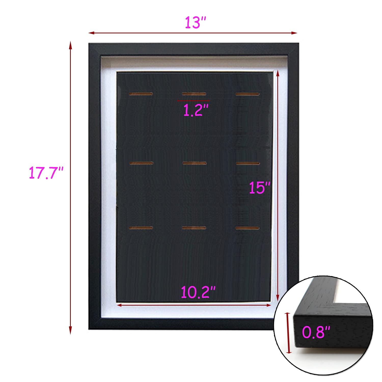Medal Showcase Box Large Medal Display Shadow Box - 9 Medal Showcase ...