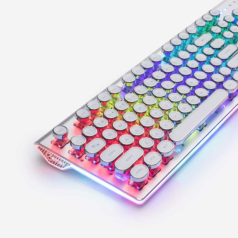 Buy DoubleW Retro Typewriter Mechanical Keyboard w/RGB LED Backlit ...