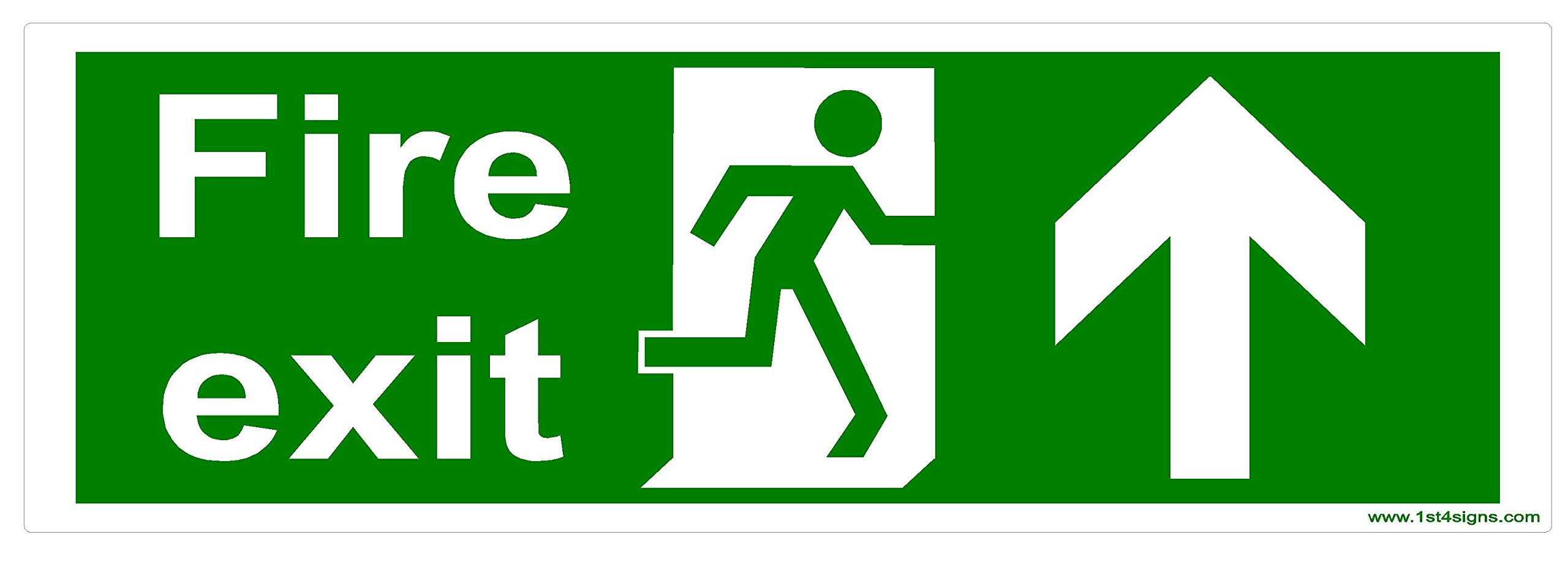 Buy Fire Exit Arrow Up Straight Ahead Directional Fire Safety Exit ...