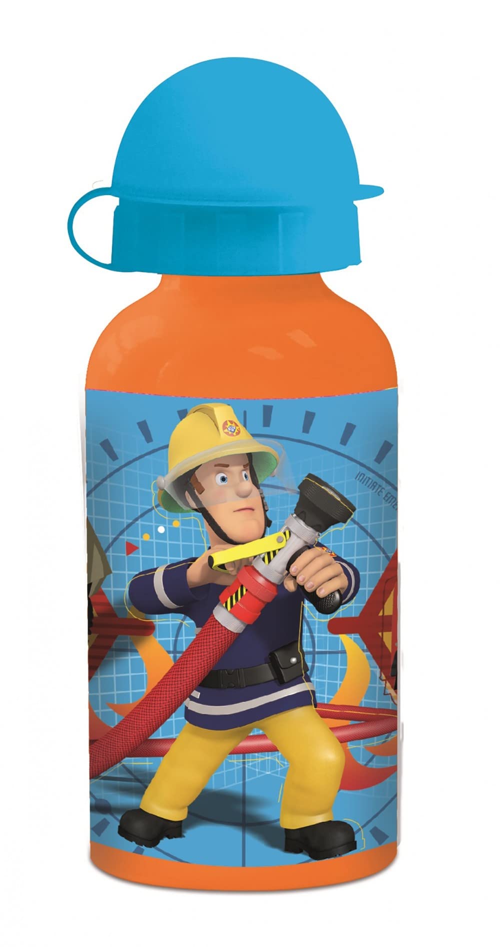 OM SUPPLIES Fireman Sam Characters Aluminium Sports Bottle 400ml ...