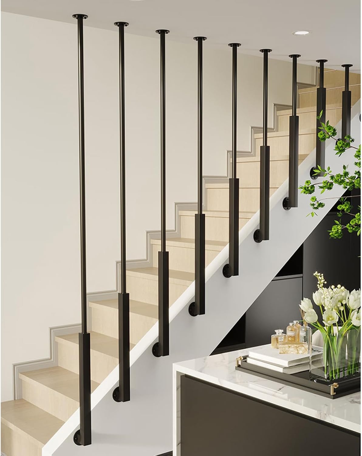 Customizable Metal Stair Balusters 60/100/140/180/220 cm Side-Mounted ...