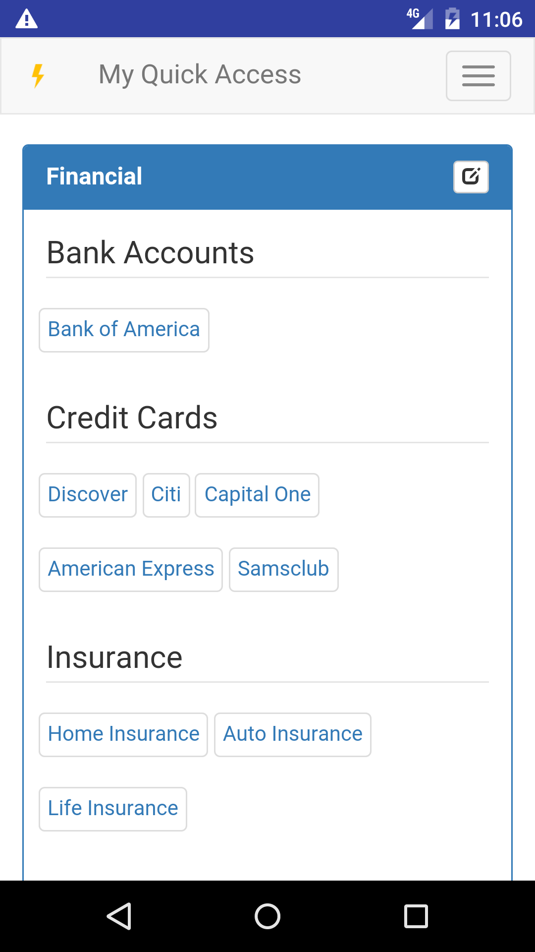 My Quick Access - App on Amazon Appstore