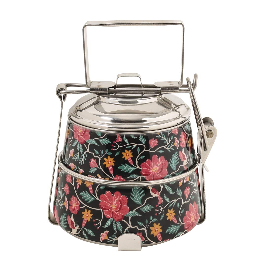 Chumbak Flowery Night Stainless Steel Lunch Box , Black : Amazon.in ...