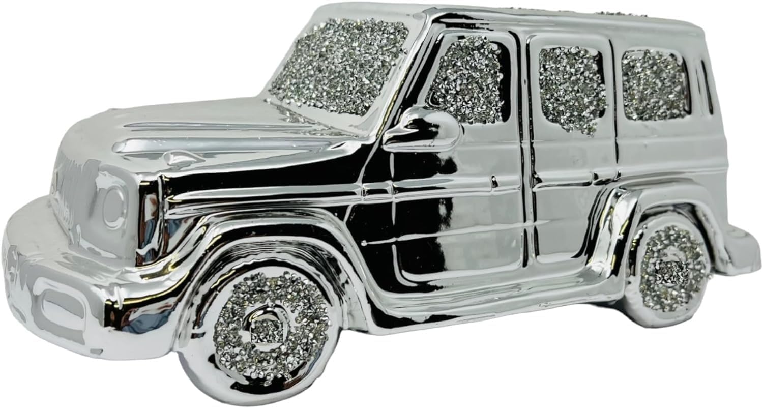 CRYSTAL CROWN Crushed Diamond Antique Car Model - Ceramic Vintage ...