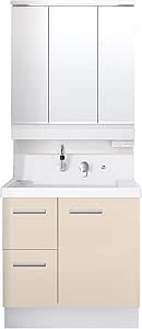 Amazon | 【施工付き】LIXIL(リクシル) INAX 洗面化粧台 セット K1シリーズ シングルレバーシャワー水栓 引出タイプ ライトベージュ 間口750mm K1H5-755SY ...