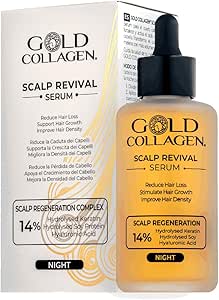 GOLD COLLAGEN Scalp Revival - Hair Serum with Hyaluronic Acid, Keratin ...