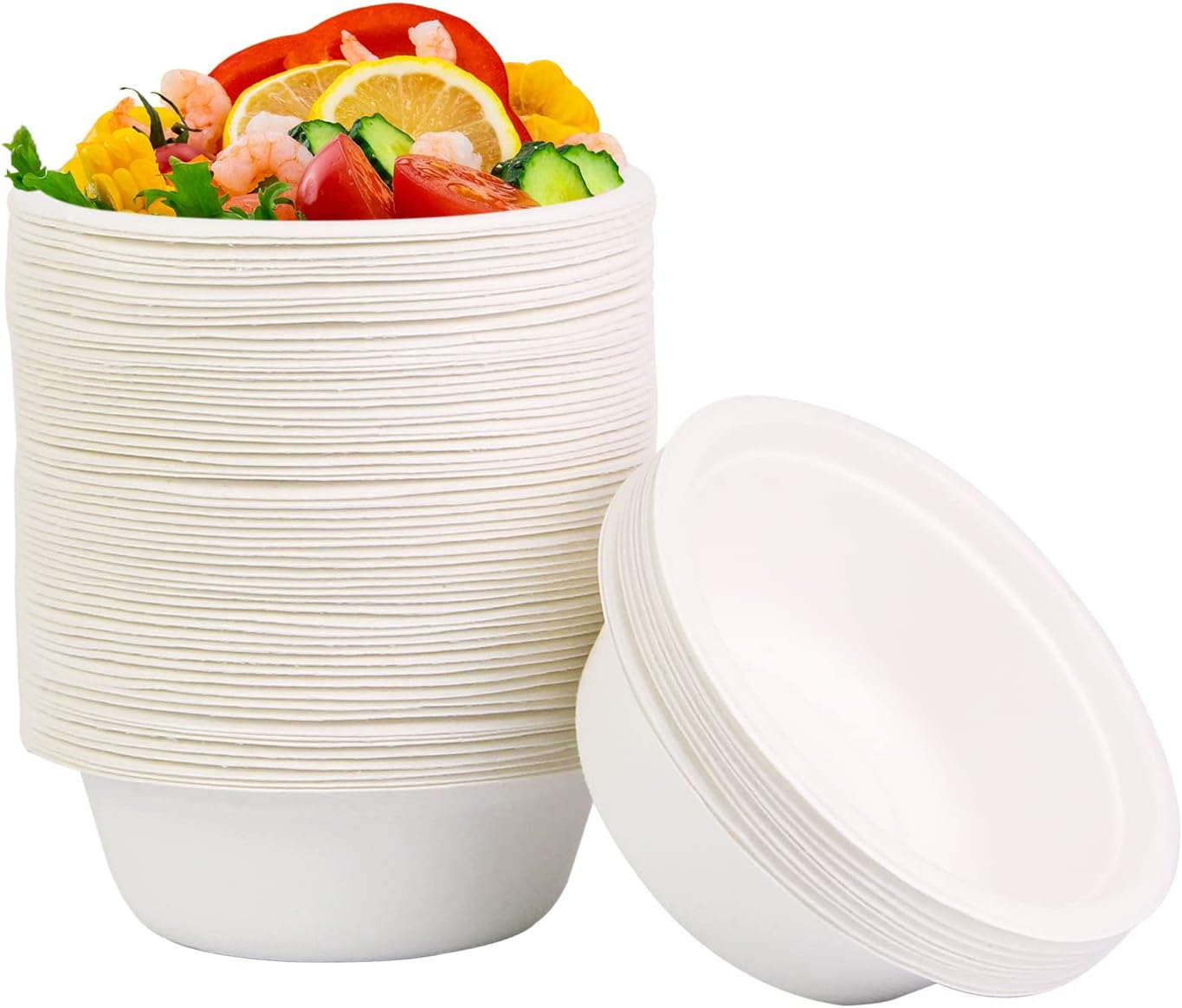 AHPYEUHK Vaisselle Jetable Bol Jetable 60 Pièces Bols Jetables 350ML ...