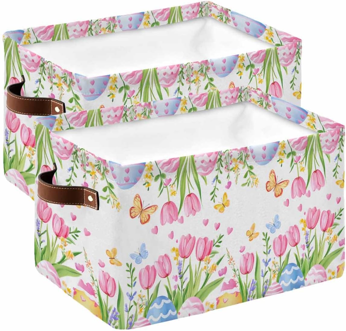 Amazon.com: Easter Storage Basket with Handles for Shelves Closet ...