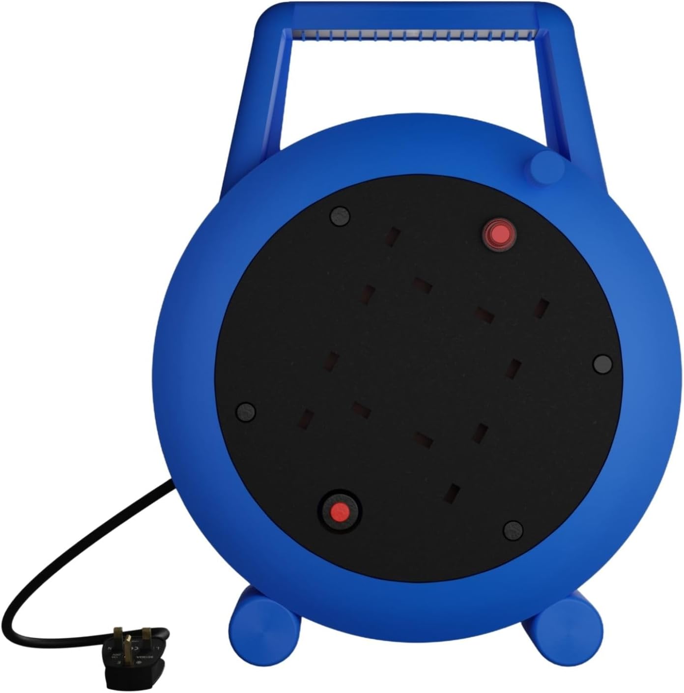 240V Cable Reel 10m Outdoor Extension Lead 4 Gang 13 Amps Sockets and ...