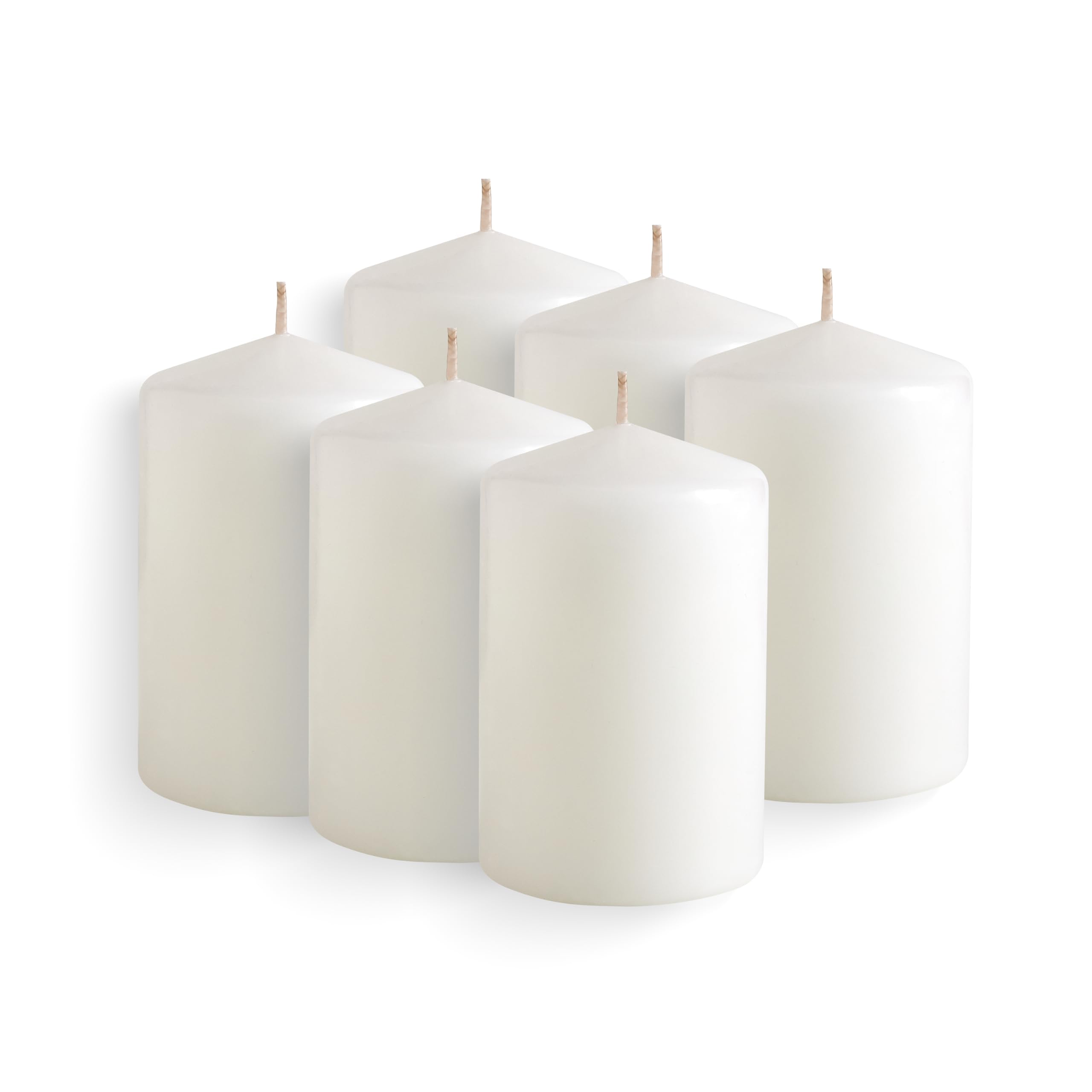 Amazon.com: Simply Soson 3x4 inch White Pillar Candles, White Candles ...