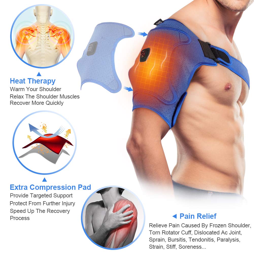 Buy Heat Therapy Shoulder Support Brace for Men and Women, Neoprene ...