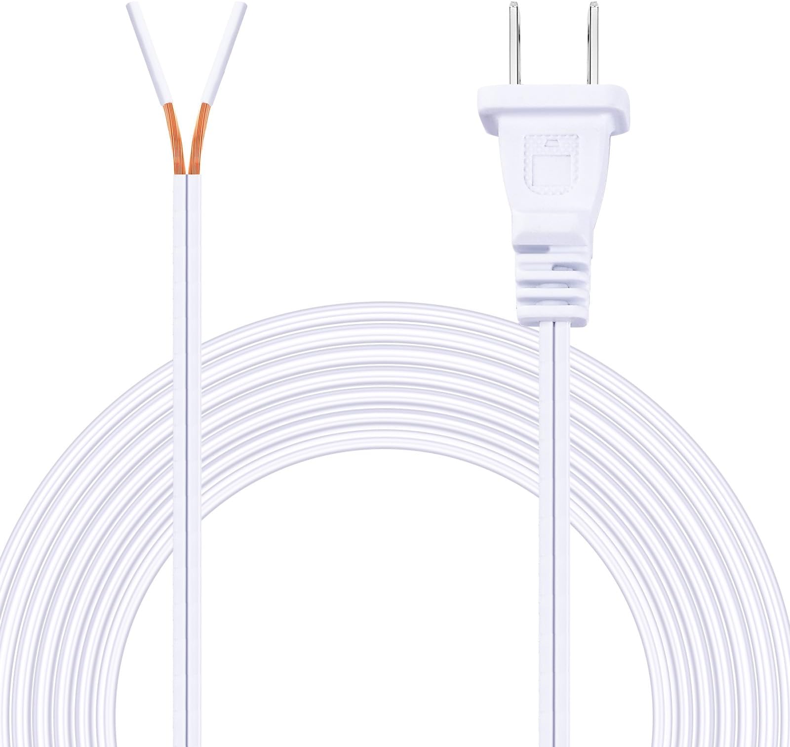 Royal Designs Lamp Cord Flat Plug, Stripped Ends Ready for Wiring, 8 ft ...