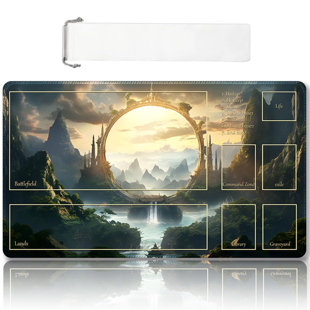 Amazon.com: Premium Stitched MTG Playmat with Zones and Non-Slip Rubber ...