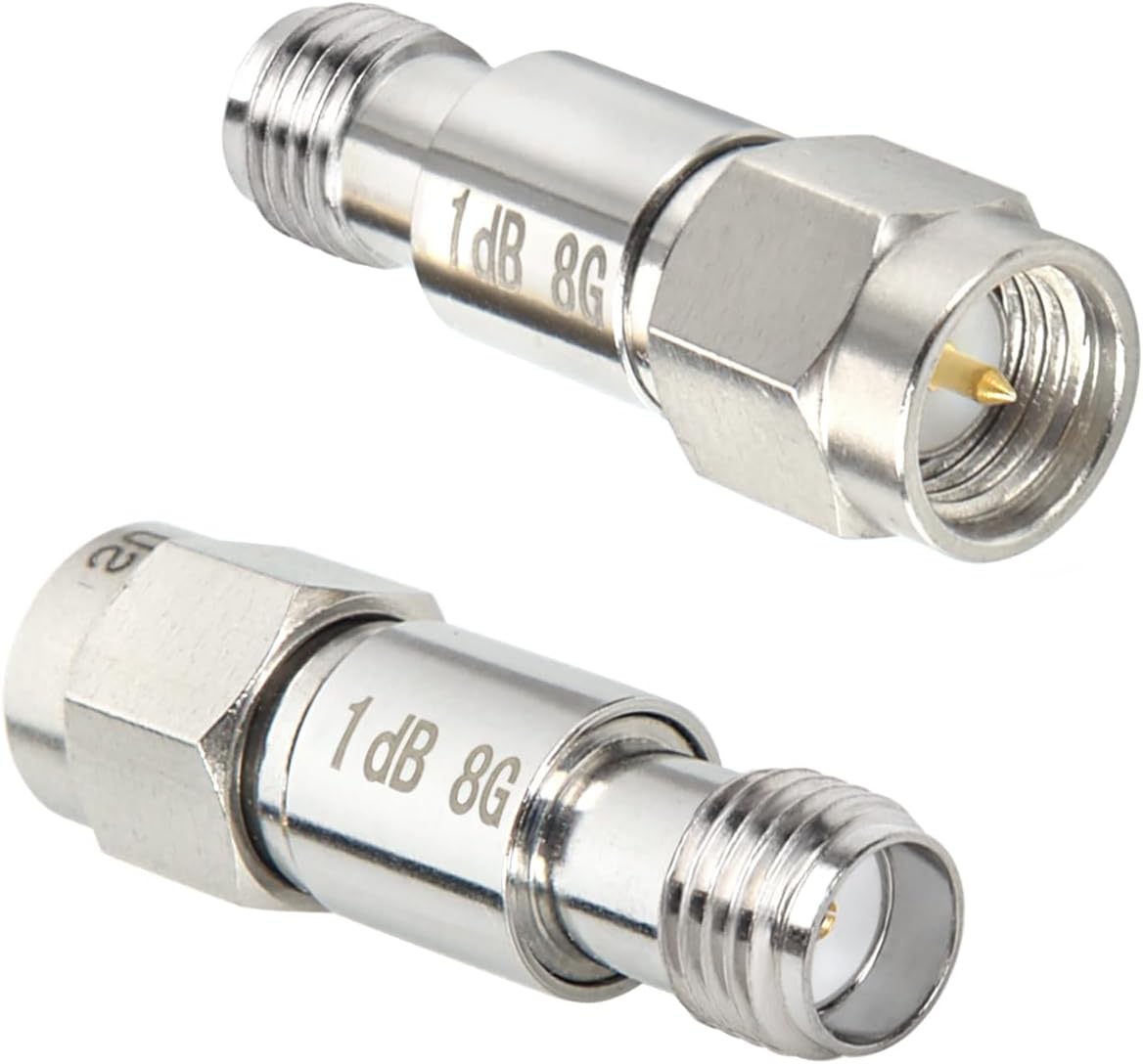 Amazon.com: XRDS -RF SMA Male to SMA Female Coaxial RF Attenuator, DC to 8 GHz, 50Ohm, 2W, 1dB ...
