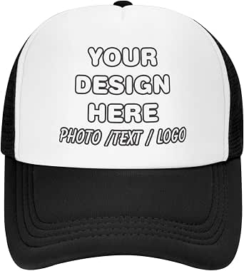 Amazon.com: Custom Hats for Men Design Your Own Personalized Hats Add ...