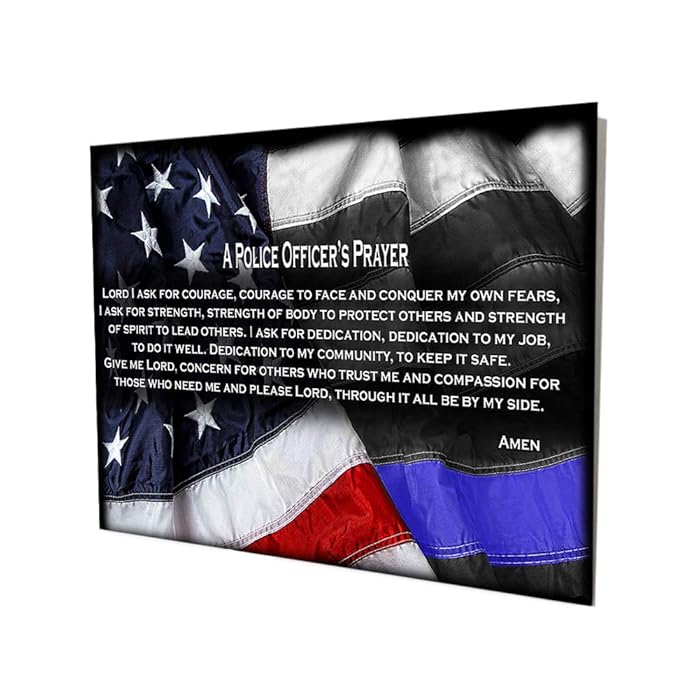 Buy American Flag Thin Blue Line Flag Police Officer's Prayer Law ...