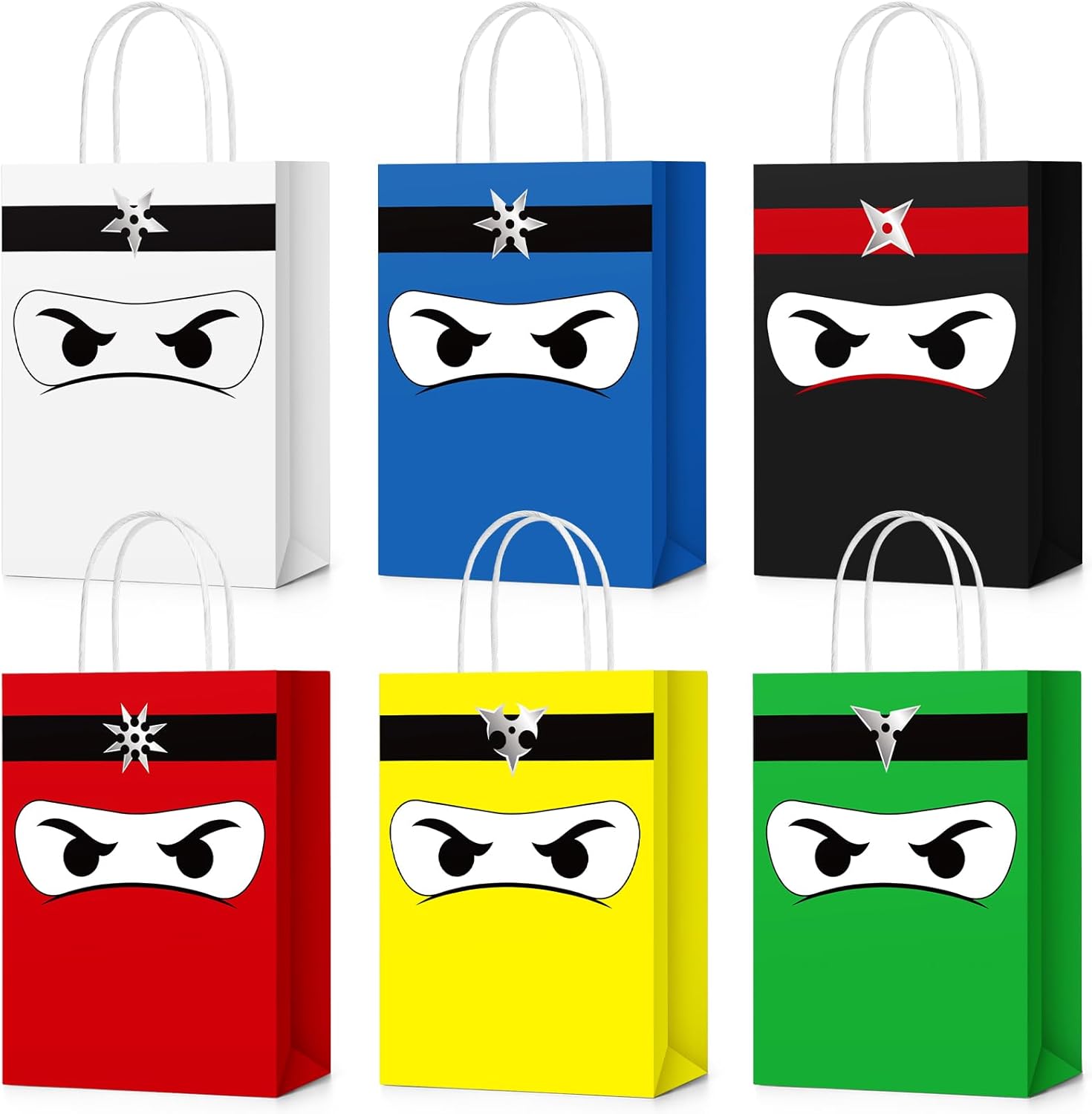 Amazon.com: Chivertion 24 Pcs Ninja Gift Bags with Handles Ninja ...