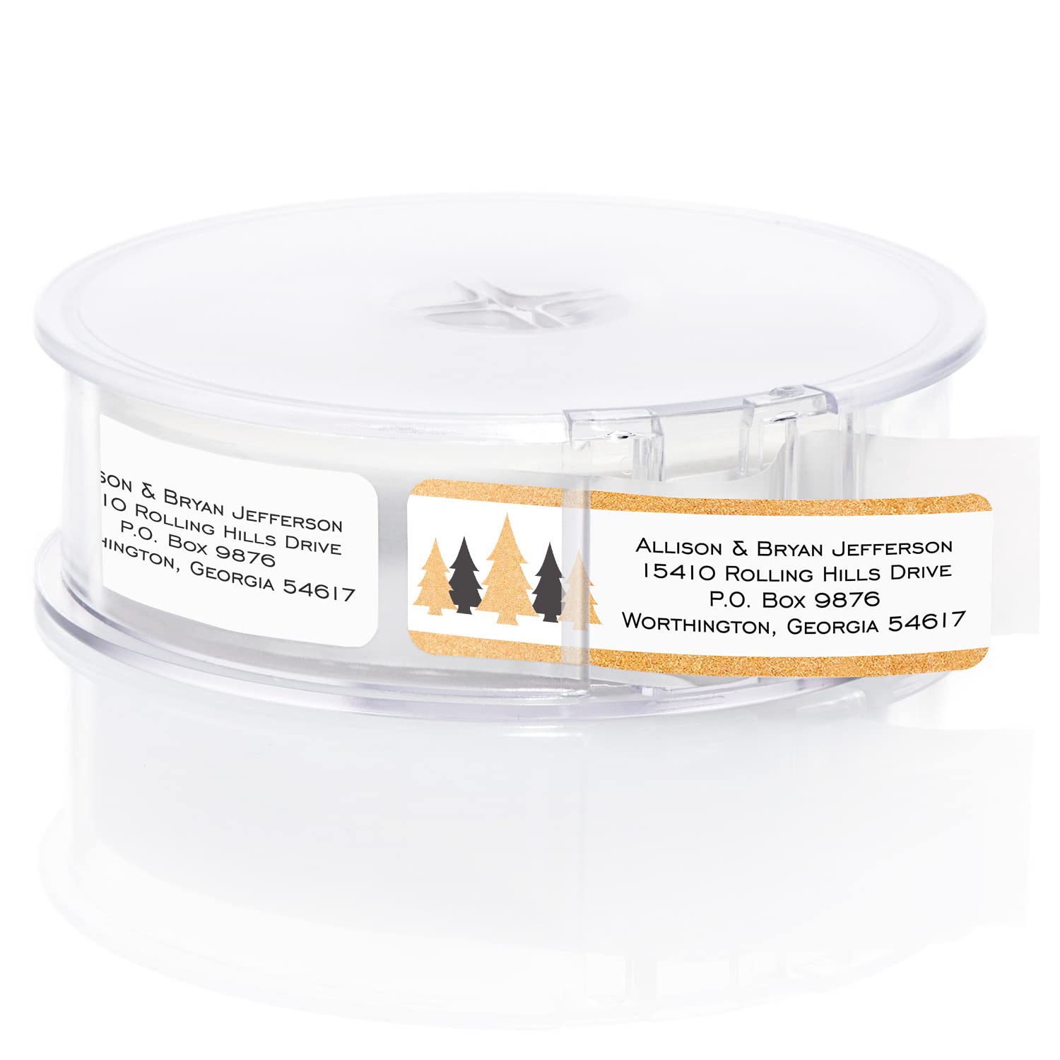 Amazon.com : Black and Gold Holiday Rolled Address Labels / 250 ...