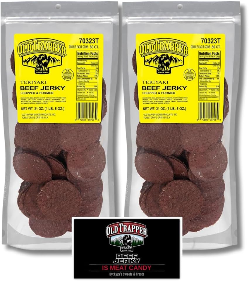 Amazon.com : Old Trapper Double Eagle Beef Jerky Gift Set - Teriyaki ...