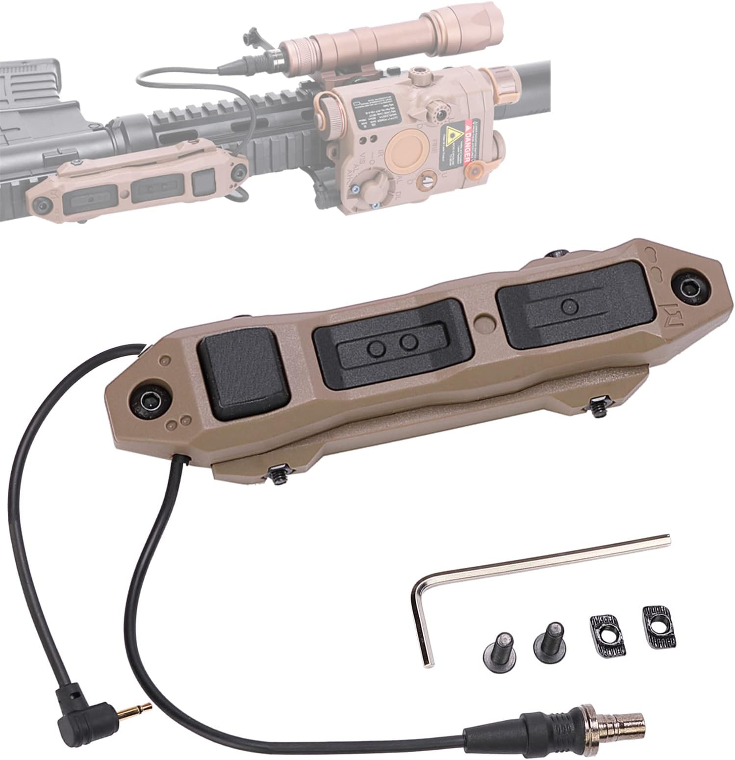 Amazon.com: Fineonly Dual Remote Flashlight Pressure Switch Tactical ...