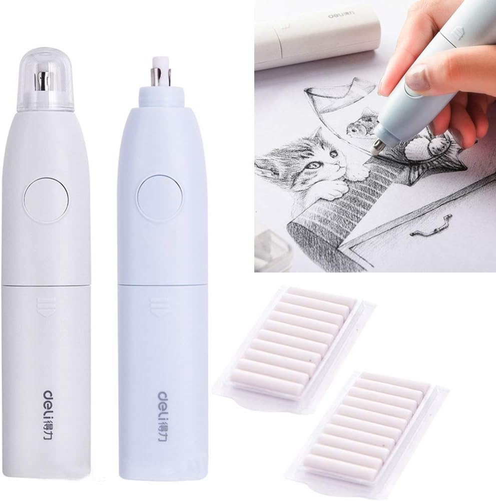 Amazon.com : SIPLIV 2Pcs Electric Eraser Kit Automatic Battery Operated ...