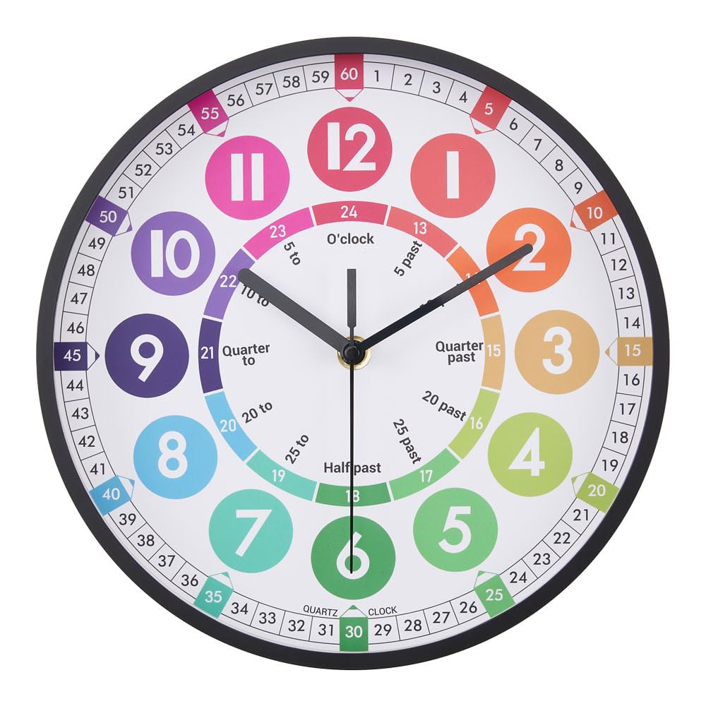 Colourful Clocks Without Hands London Clock Company Kids Tell The Time