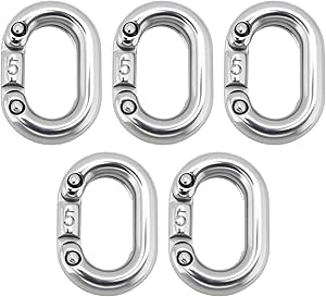 YINETTECH 5pcs 5mm 316 Stainless Steel Split Connecting Chain Links ...