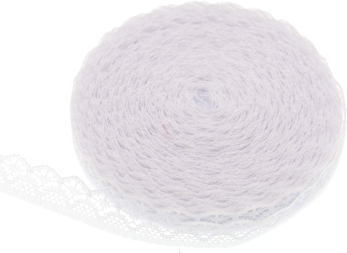 Amazon.com: HERZWILD 32.8 Yards White Sewing Lace Ribbon by The Yard ...