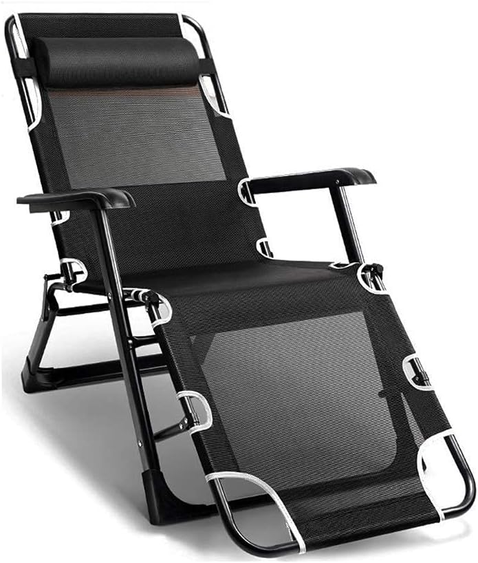 Amazon.com: Heavy Duty Sun Lounger Chair Foldable Zero Gravity ...