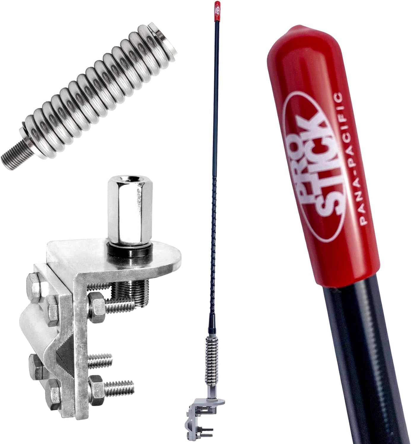 Amazon.com: Prostick Fiberglass CB Antenna with Single Groove Mirror ...