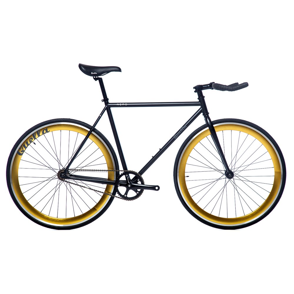 Buy Quella Nero Gold Fixie Fixed Gear Single Speed Commuter Bicycle ...