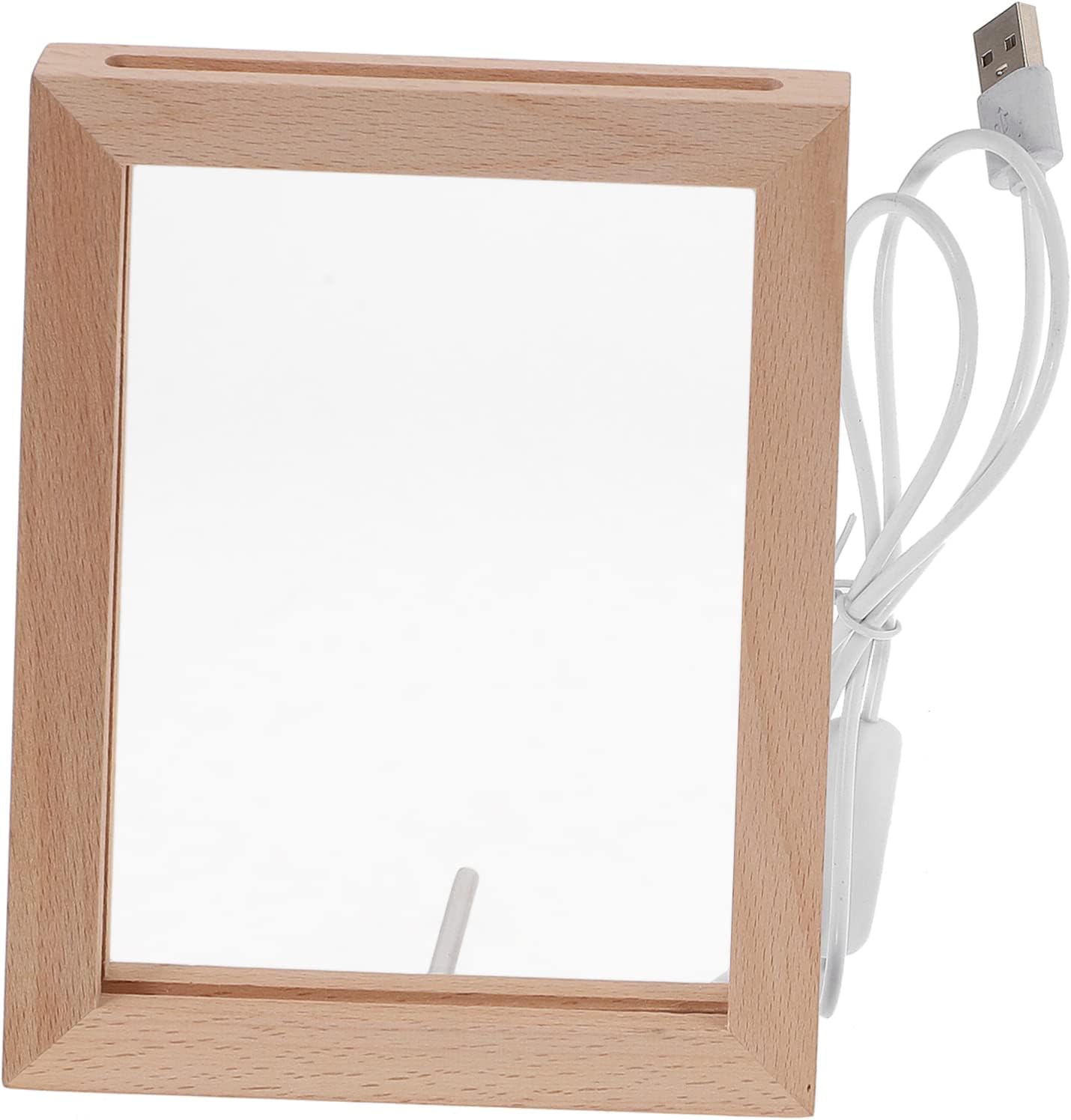 OSALADI Led Picture Frame Night Light Wood Decor Led Lamp Tabletop ...