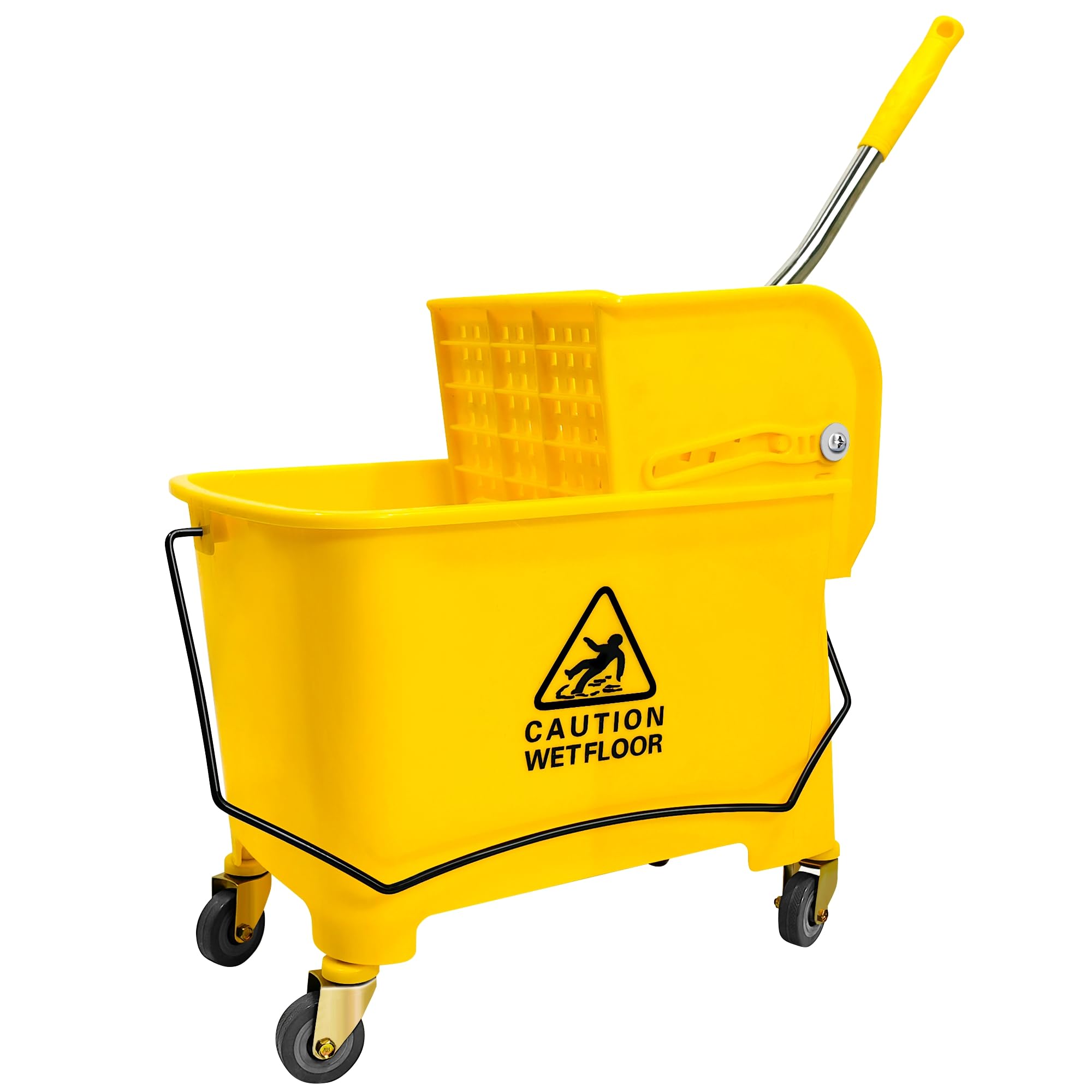 HTK Heavy-Duty Commercial Mop Bucket - 22-Quart (5.5 Gallon) Capacity ...