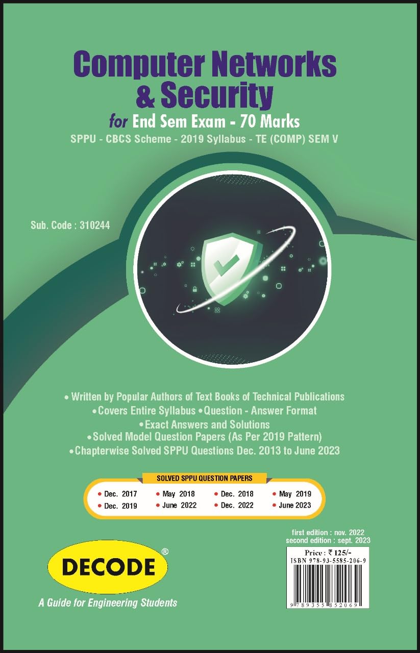 Amazon.in: Buy Computer Networks & Security for SPPU 19 Course (TE ...