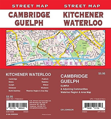 Kitchener / Waterloo / Cambridge / Guelph, Ontario Street Map: Lucidmap ...