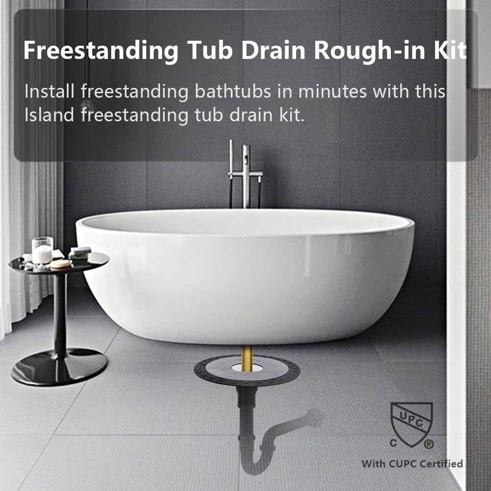 Snapklik.com : Freestanding Tub Drain Rough-in Kit For Free Standing ...
