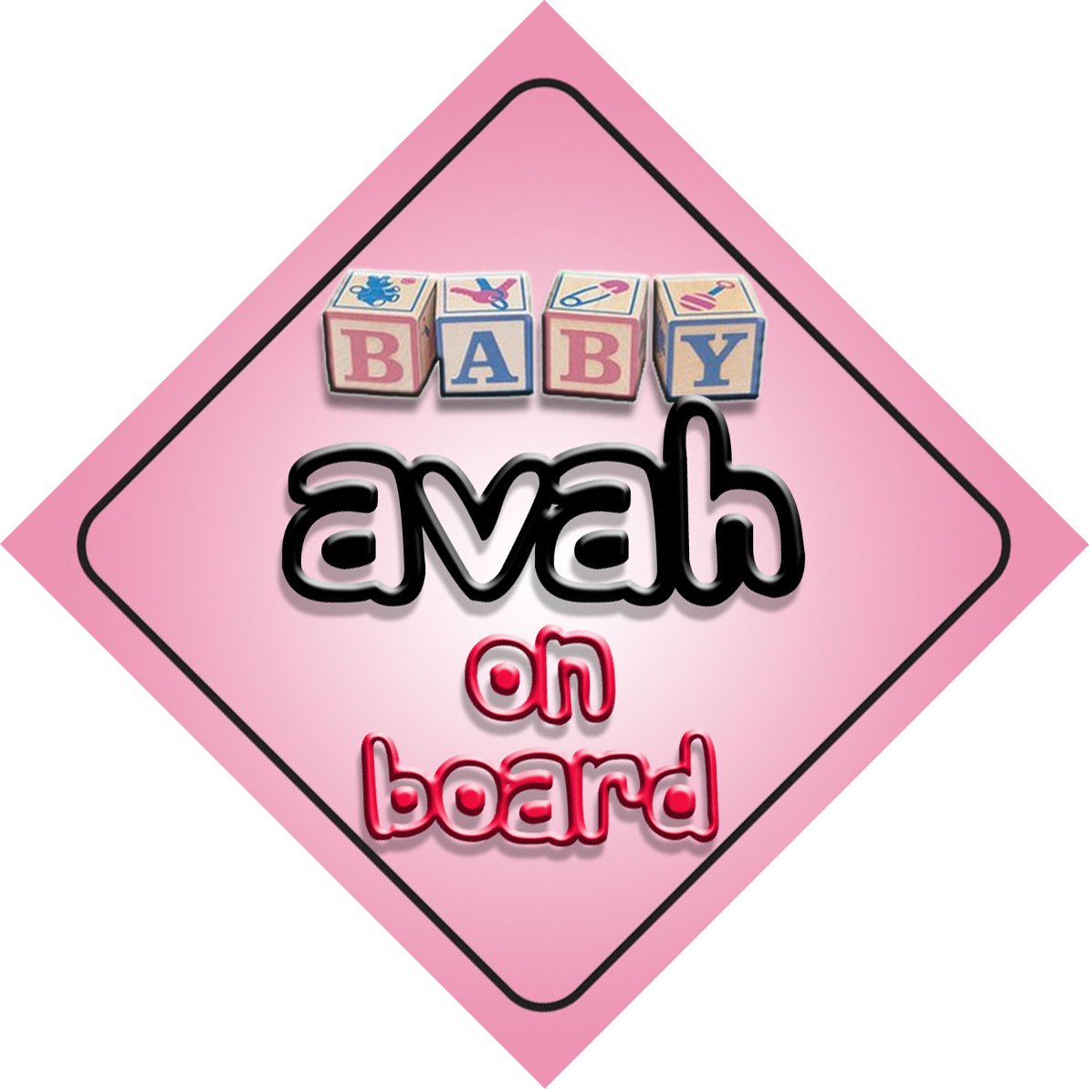 Amazon.com: Baby Girl Avah on Board Novelty car Sign Gift/Present for ...